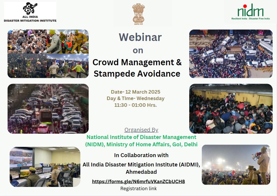 Webinar on Crowd Management and Stampede Avoidance on Wednesday, March ...